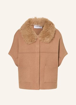 Joseph Ribkoff Strickjacke Mit Kunstfell braun
