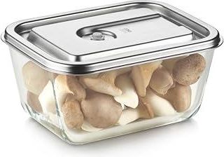 Caso VacuBoxx Inox 2.6 - Vakuum-Frischebehälter, 2600 ml Volumen, für druckempfindliche und flüssige Lebensmittel, BPA-Frei, Backofenfest, spülmaschinenfes