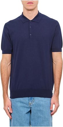 K-Way Homme, Tops, Bleu, Taille: XL Pleyne Knitted Cotton Polo