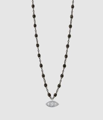 Gigi Clozeau Collier Clin doeil Or Noir Diamants 42cm
