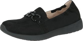Caprice Damen Slipper aus Leder Bequem, Schwarz (Black Suede), 39 EU