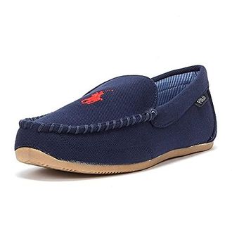 Ralph Lauren Ralph Lauren Declan Twill Mens Navy/Red Slippers-UK 11 / EU 45