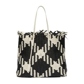 John Richmond Femme, Sacs, Multicolore, Taille: ONE Size Sac Shopper Tiss&eacute; &agrave; Motif G&eacute;om&eacute;trique