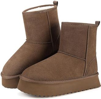 Mishansha Bottes de Neige Femme Bottines Fourr&eacute;es Chaussures Hiver Chaude Bottes &agrave; Plateforme Antid&eacute;rapantes 38 EU