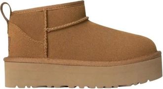 UGG Ugg, Femme, Chaussures, Beige, Taille: 38 EU Bottines &agrave; plateforme en daim