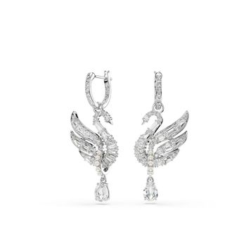 Swarovski Femme, Accessoires, Gris, Taille: ONE Size Boucles doreilles Transparentes pour Femmes