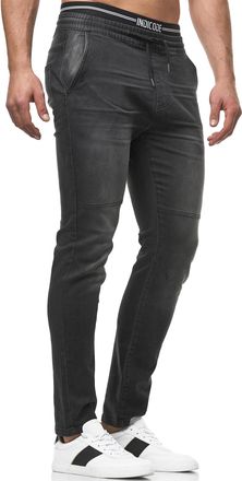 Indicode Herren Fabrizio Stoffhose mit 4 Taschen | Stretch Hose Herrenhose für Männer Vintage Black, XXL