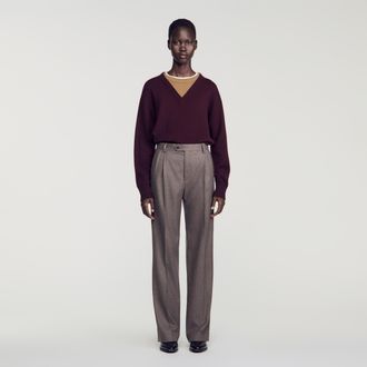 Sandro Pantalon de tailleur en laine