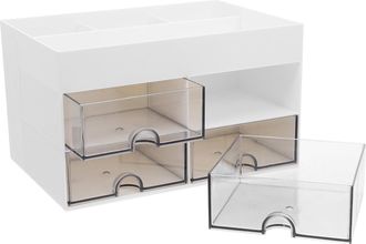 DOITOOL Multi-Fach B&uuml;ro-Schreibtisch Organizer aus Stabilem Kunststoff Platzsparende Aufbewahrung f&uuml;r Stifte und B&uuml;robedarf Aufbewahrungsbox f&uuml;r Ordentliche A