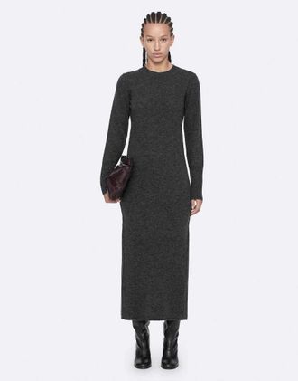AllSaints Erith Kleid in Anthrazit-Melange-Grau