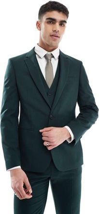 Asos Veste de costume ajust&eacute;e - Vert fonc&eacute;