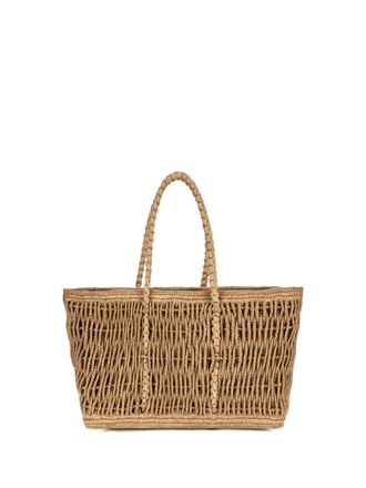 The Row Womens Tote Bag Georgica Raffia Beige Shoulder