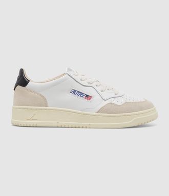 Autry Baskets Homme Medalist Low Leat Suede White Black