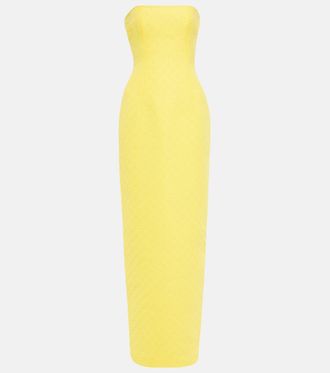 Emilia Wickstead Robe longue Laelia en jacquard à fleurs