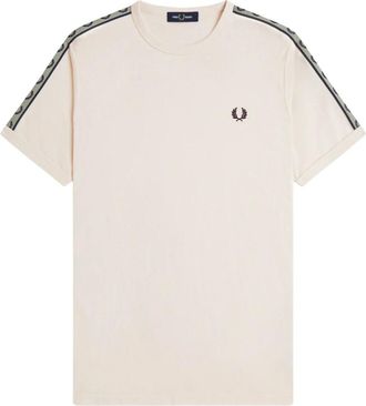 Fred Perry Homme, Tops, Rose, Taille: XL T-Shirt Ringer &agrave; Bande Contrast&eacute;e