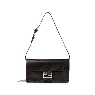 Fendi Tuve Logo-plaque Leather Wallet On Chain