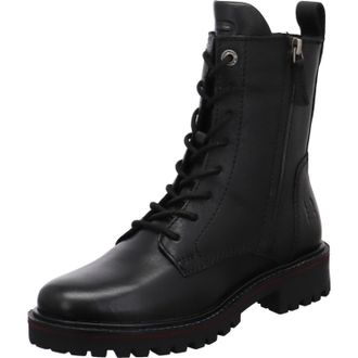 Bagatt Klassische Damen Stiefelette Rania Evo in Schwarz aus Echtleder, mit Umrandung in Rot. schwarz Gr. 40