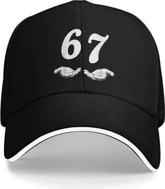Generic Casquette Homme, Casquette de Baseball Six Seven 6 7 Meme Outdoor Sport &Eacute;cran Solaire Routier Chapeau de Couple Femmes Y2k Style Cadeau Styl&eacute; Baseball