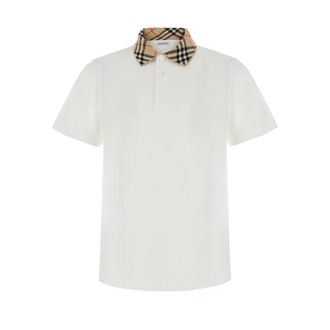 Burberry Homme, Tops, Blanc, Taille: M Polo Eva