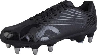 Canterbury Of New Zealand Unisex Stamped Grndbrk Team Stiefel, Schwarz/Silber-Metallic, 40.5 EU