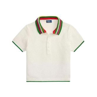 Polo Ralph Lauren Femme, Tops, Blanc, Taille: 40 FR Button Polo