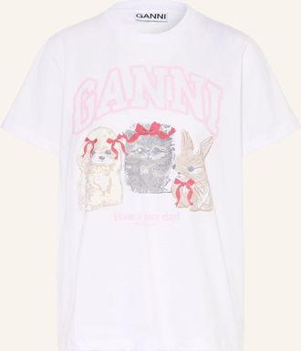 Ganni T-Shirt weiss