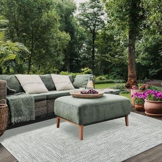 Superior Teppich f&uuml;r den Innen- und Au&szlig;enbereich, zweifarbig, wendbar, geflochten, Bodendekoration f&uuml;r Terrasse, Veranda, Eingang, Wohnzimmer, B&uuml;ro, Kinderzimm