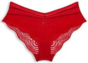 Esprit Short en Dentelle RCS Court, Rouge, 40 Femme