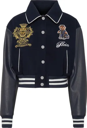 Philipp Plein Leder-Bomber Teddy