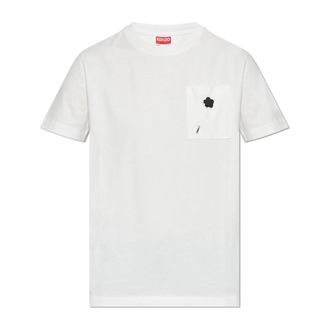 Kenzo T-Shirt mit Tasche - - Tops - Damen - Wei&szlig; - XS