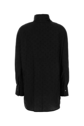 Ferragamo Womens Black Silk Shirt Nero Exterior: Camicie