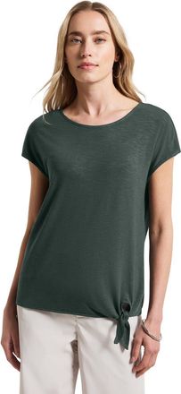 Street One Damen A323307 Shirt mit Knotendetail, Mid Green, 40