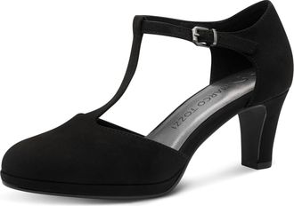 Marco Tozzi Damen Pumps mit Riemen Vegan Elegant, Schwarz (Black), 37 EU