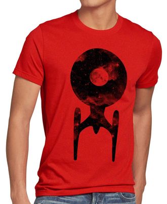 style3 Trek Raumschiff T-Shirt Herren Trekkie Star, Gr&ouml;&szlig;e:M, Farbe:Rot