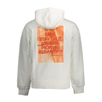Calvin Klein Logo Cotton Hoodie - White