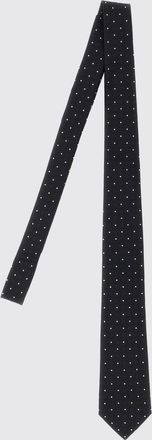 Saint Laurent Cravate de c&eacute;r&eacute;monie en pure soie &agrave; motif pois