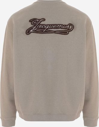 Jacquemus Botanical-Patch Logo Sweatshirt - Beige