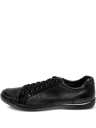 Prada baskets en cuir - Noir