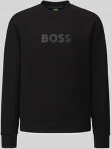 HUGO BOSS Sweatshirt mit tonalem Logo-Schriftzug Modell Salbo