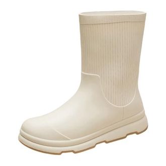 Generic Bottes en caoutchouc mi-mollet &eacute;pais pour femme - Plus faciles &agrave; mettre et &agrave; enlever - Durabilit&eacute; accrue - Semelle antid&eacute;rapante imperm&eacute;able - Bottes 