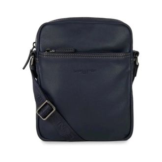 Lancaster Zipped Cowhide Crossbody Bag - - Bags - Herren - Blau - ONE SIZE