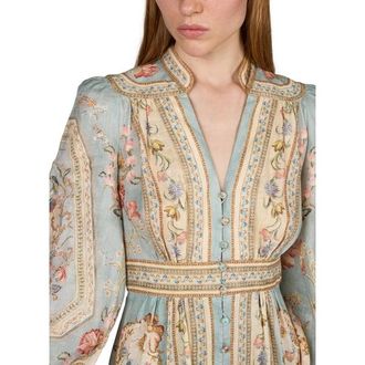 Zimmermann Robe Roselight &agrave; motif fleuri en lin