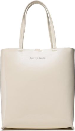 Tommy Jeans Handtasche Tommy Jeans Must North South Patent Tote AW0AW15540 &Eacute;cru