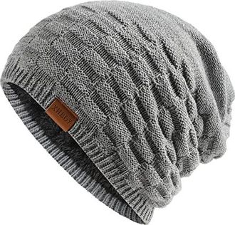 Generic Chapeau tricot&eacute; en laine chaude faite &agrave; la main pour femme - Coupe-vent - Chapeau de trappeur pour femme, GY2., Taille unique