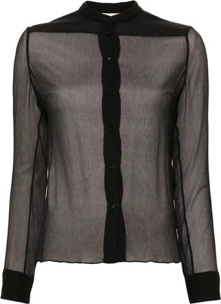 Chlo&eacute; Femme, Blouses et Chemises, Bleu, Taille: 40 FR Chemise en cr&ecirc;pon de soie