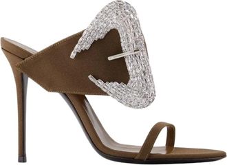 Giuseppe Zanotti Femme, Chaussures, Brun, Taille: 38 EU Mules Stiletto Orn&eacute;es