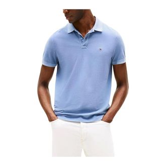 Tommy Hilfiger Homme, Tops, Bleu, Taille: S Polo &agrave; Manches Courtes avec Col Rond