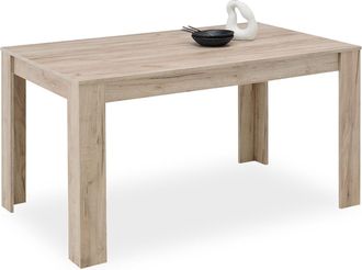 Homestyle4u Esszimmertisch Holz Eiche Tisch K&uuml;chentisch Esstisch 135x80 cm Holztisch Esszimmer Wohnzimmer K&uuml;che 2926