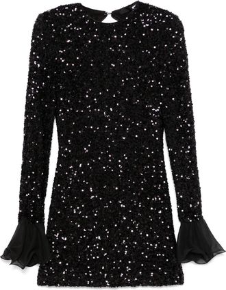 Rotate Minikleid mit Pailletten - Schwarz