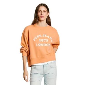 Pepe Jeans London Venus Maillot de surv&ecirc;tement, Orange d&eacute;lav&eacute;, M Femme